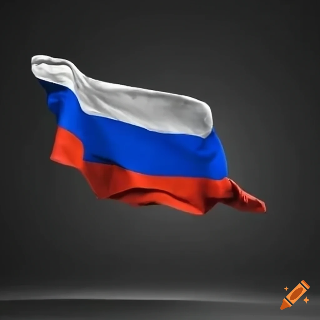 Russian flag falling in vertical flip on Craiyon