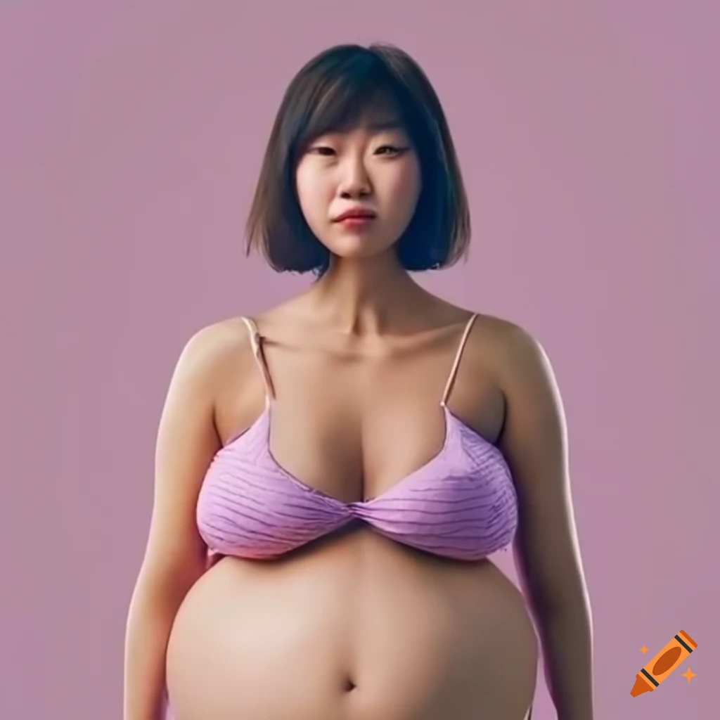 Asian woman with a big belly on Craiyon