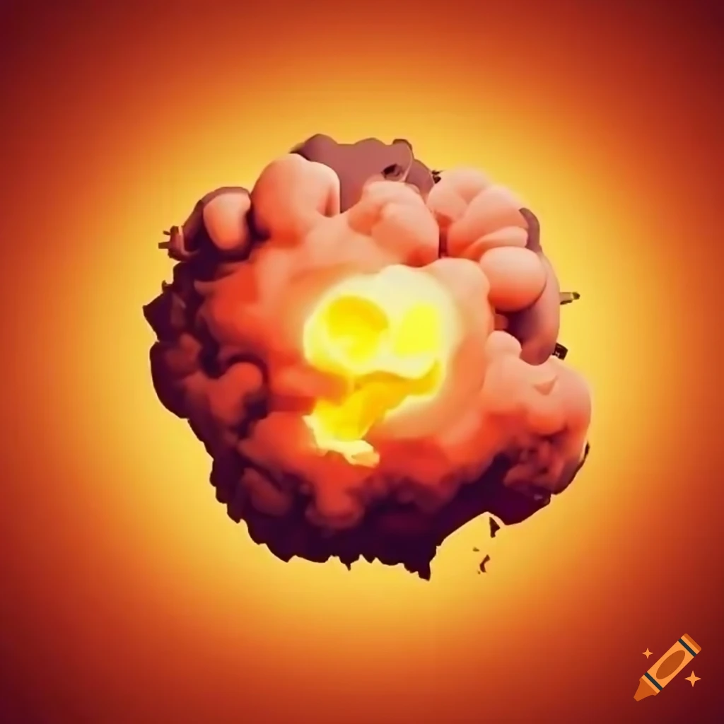 Stylized explosion on Craiyon