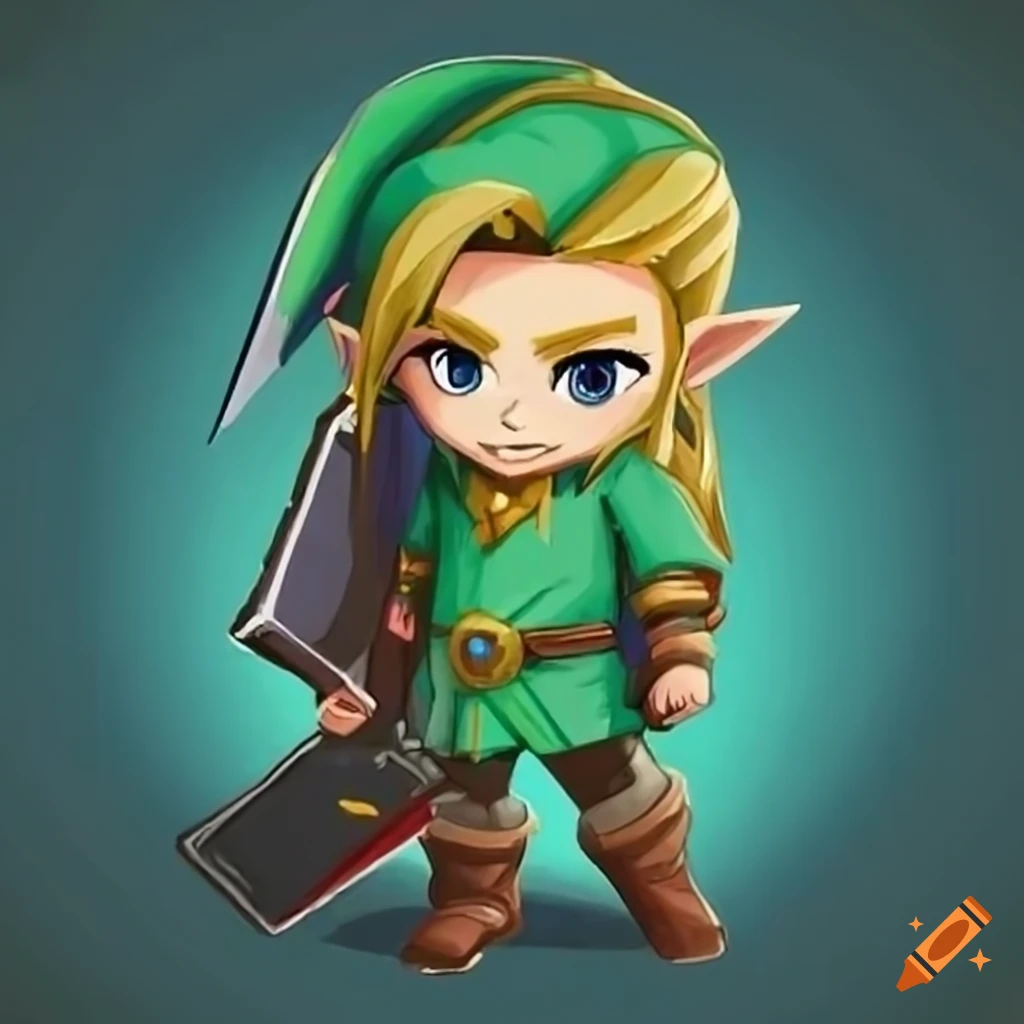 Link and zelda characters on Craiyon