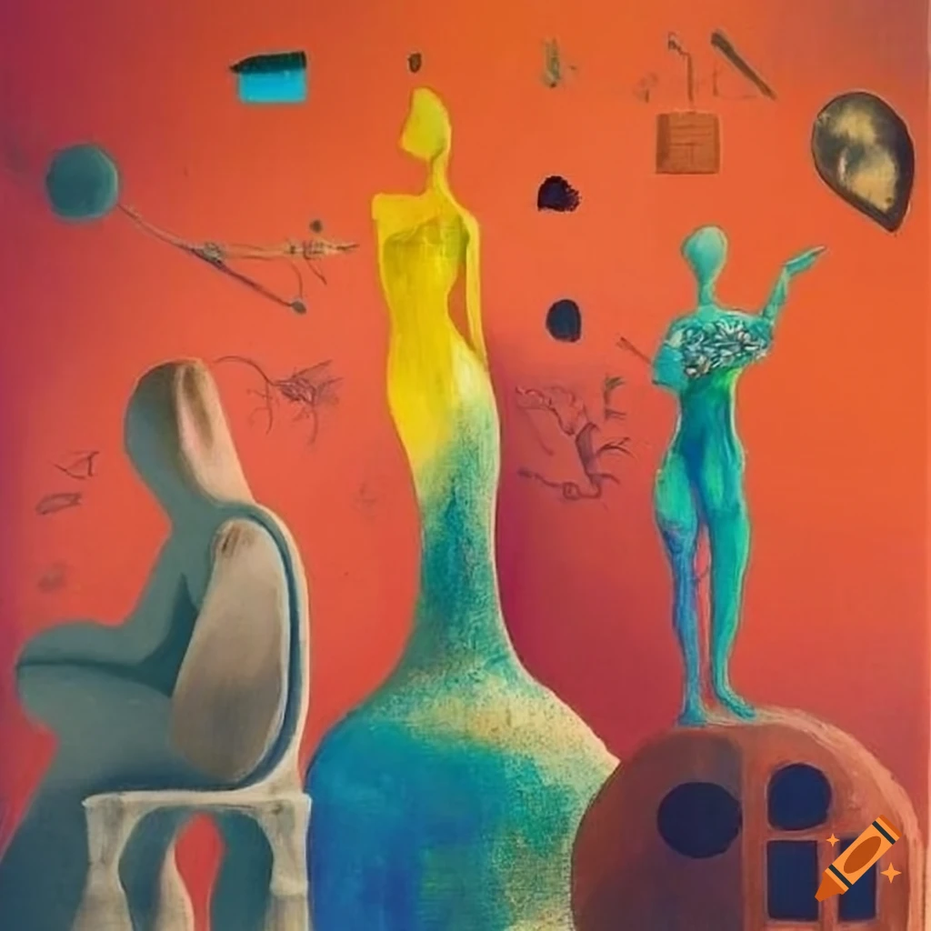 Detailed still life composition with multiple perspectives and hidden ...