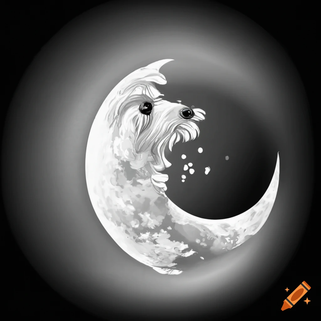 Maltese dog on the moon on Craiyon