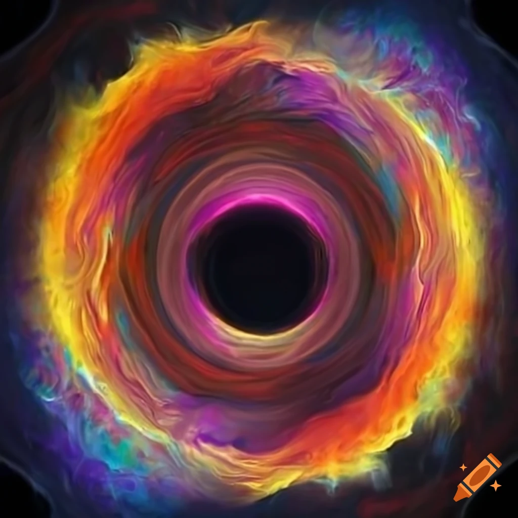 Abstract depiction of a ring of fire surrounded by higher beings on Craiyon