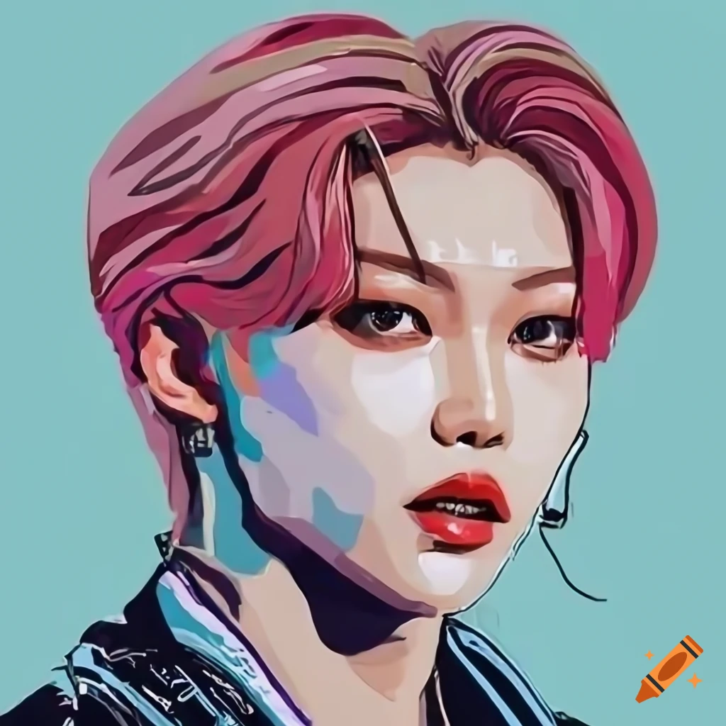 Lee felix from stray kids k-pop boy group on Craiyon