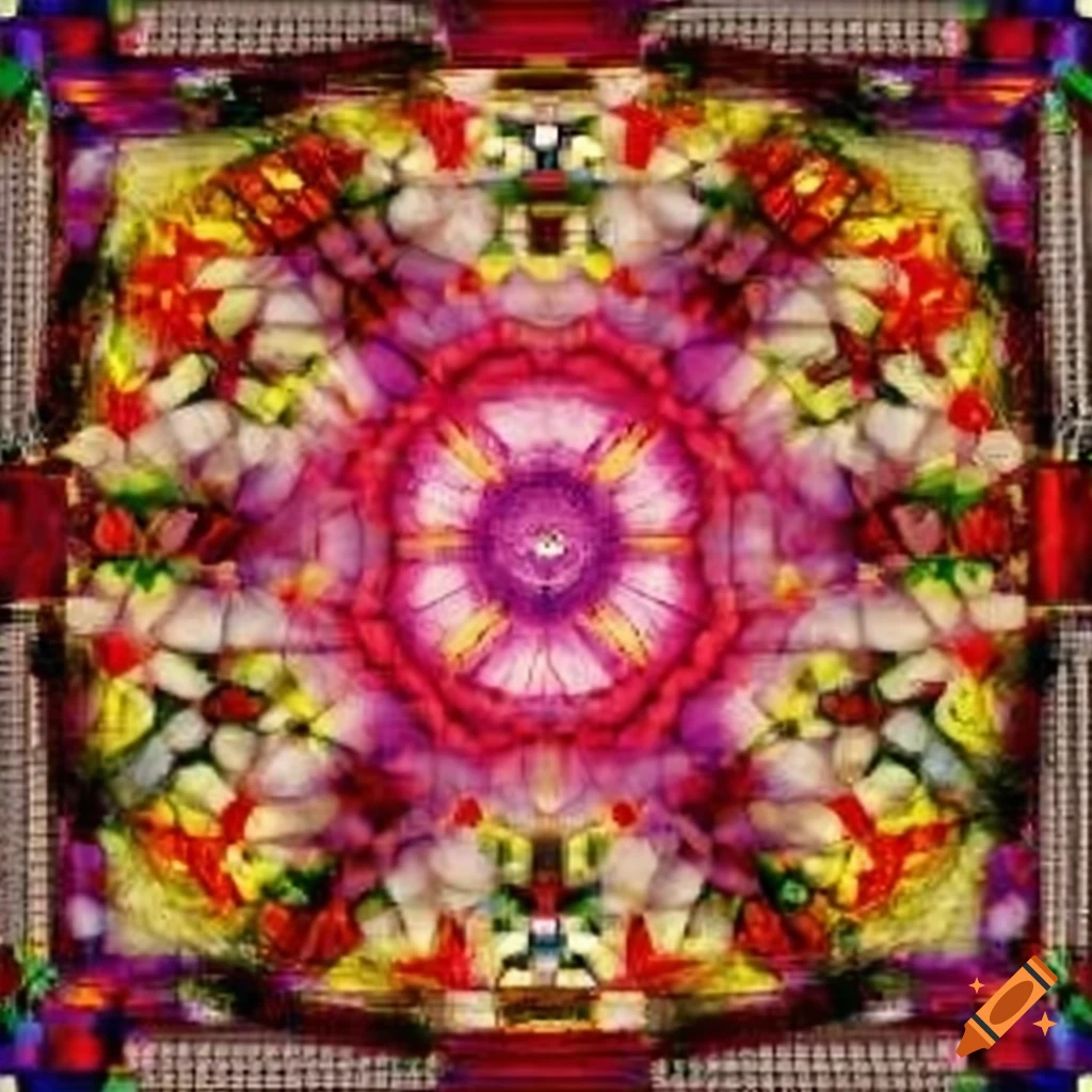 Symmetrical cube geometric pattern on Craiyon