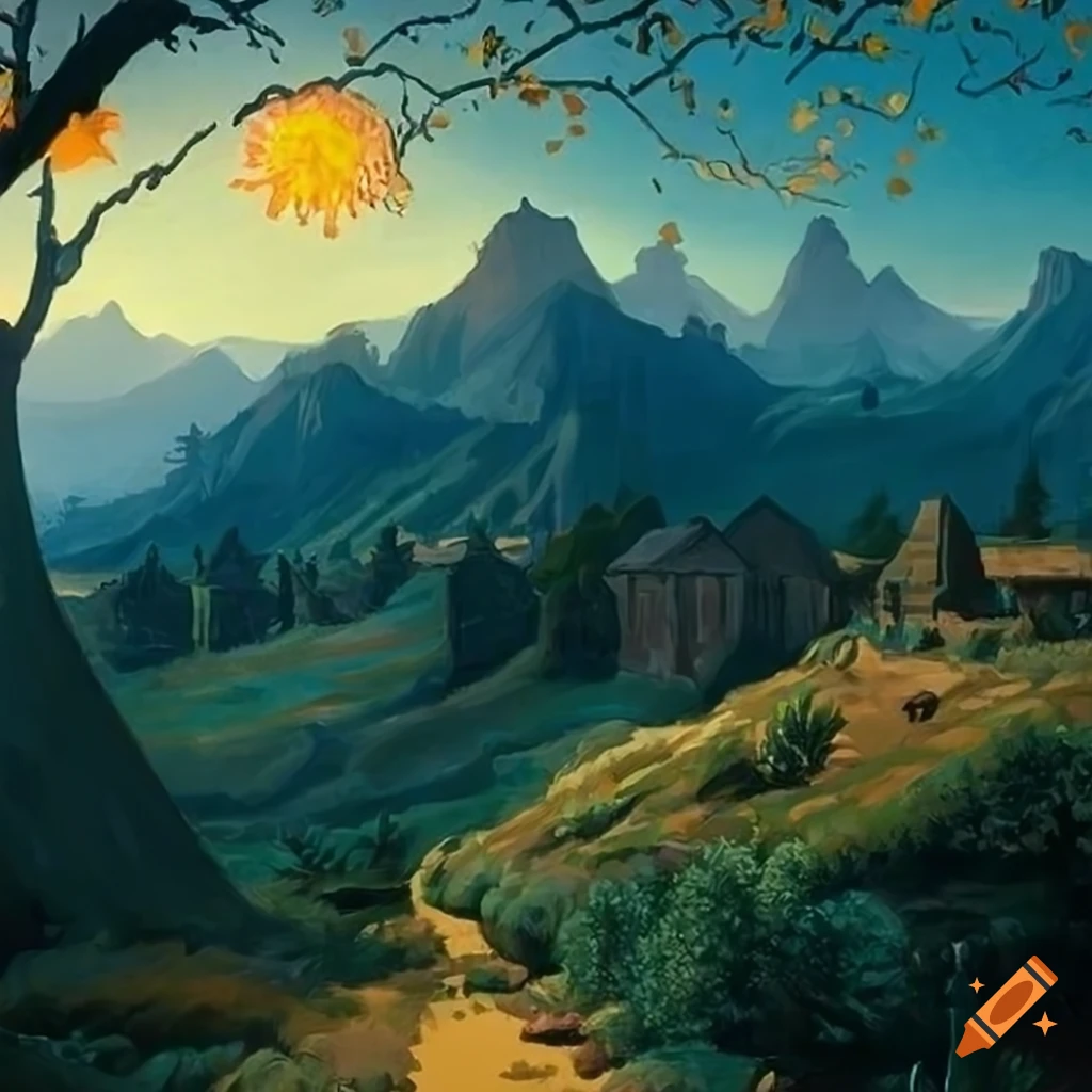 Intricate high definition landscape with stunning details inspired by ...