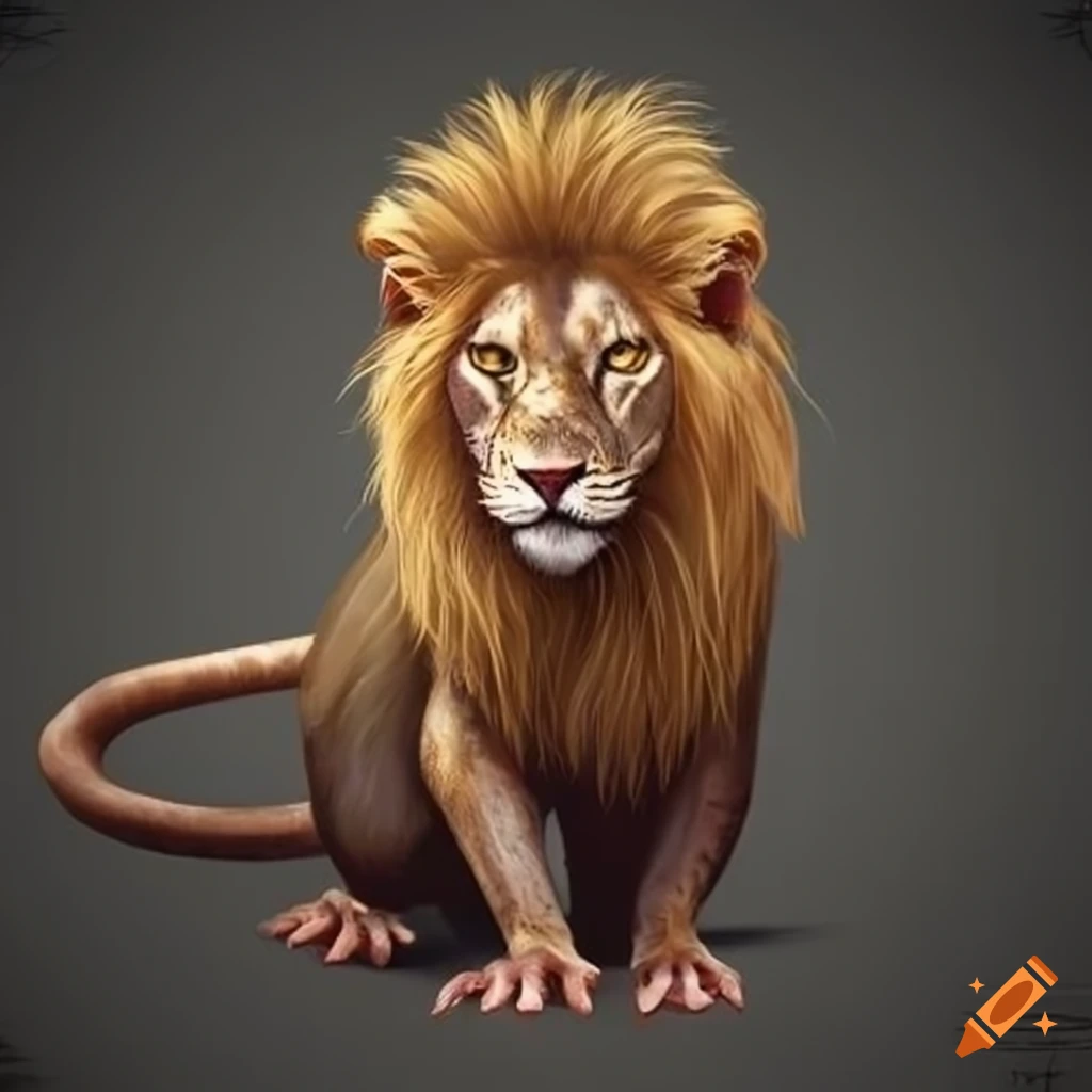 Half lion half rat creature on Craiyon