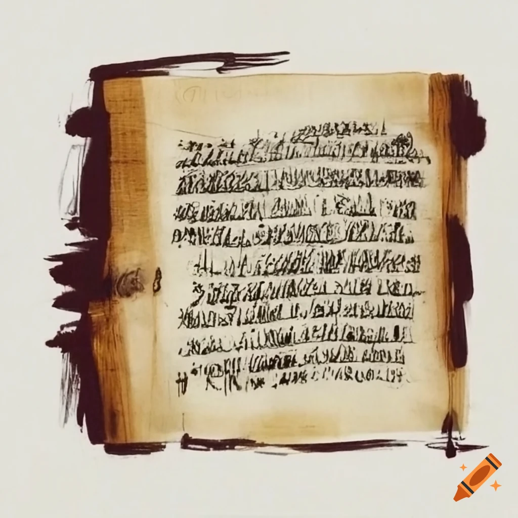 Ancient manuscript on Craiyon