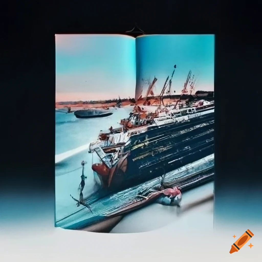 Book cover featuring a mysterious shipwreck on Craiyon