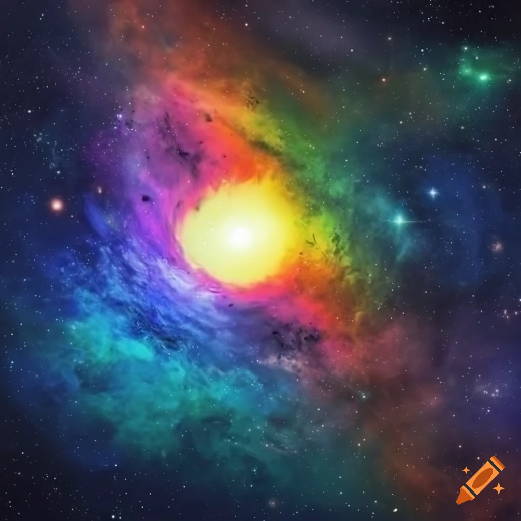 Rainbow space on Craiyon