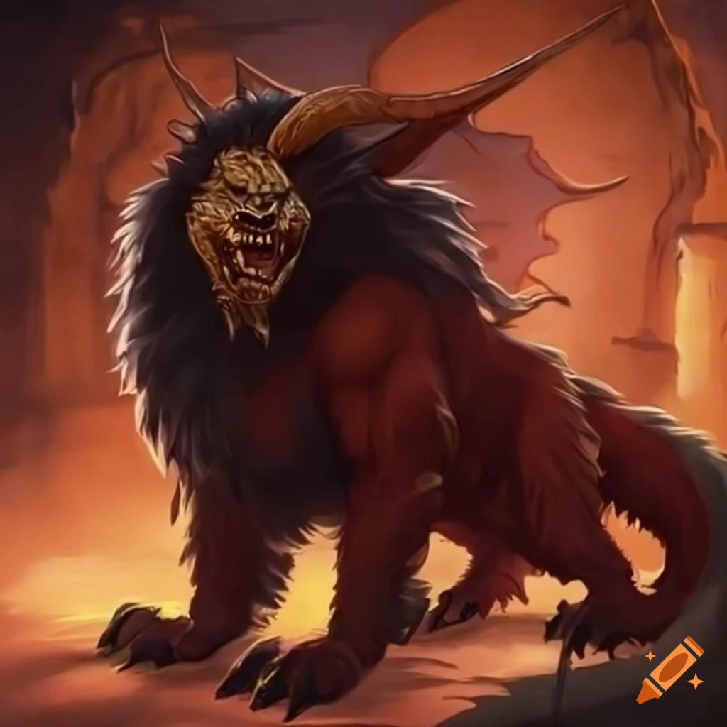 Manticore creature on Craiyon