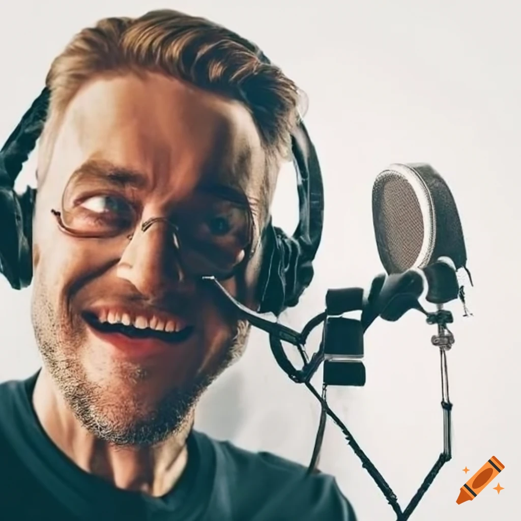 Podcast man on Craiyon