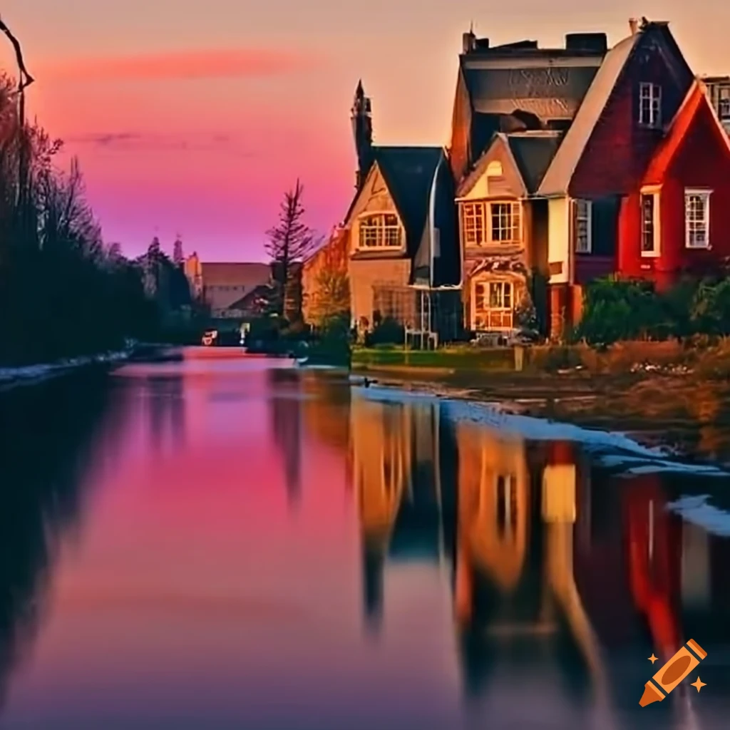 American neighborhood scene on Craiyon