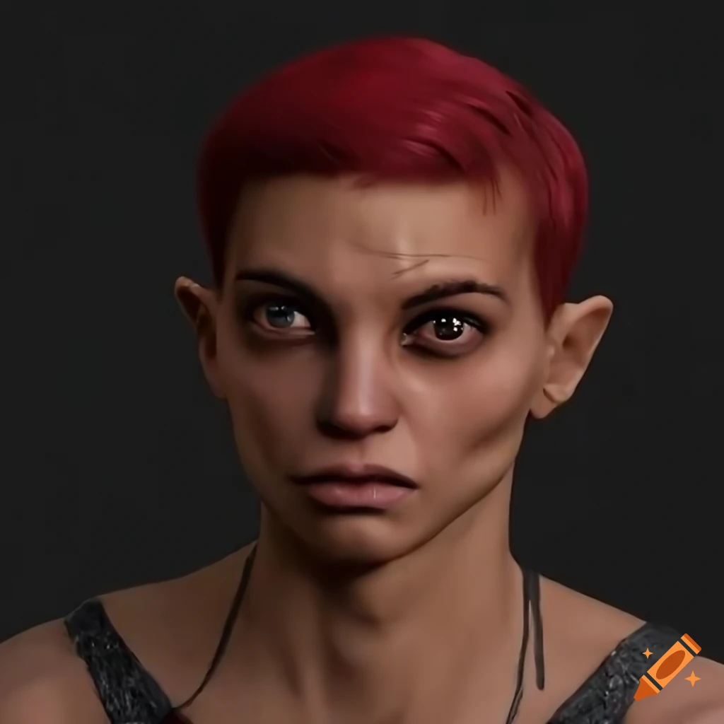 Alien humanoid men with unique features waiting at a city bus stop on ...