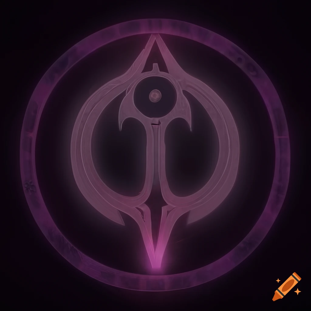 Mysterious and intricate fantasy symbol with dark colors on Craiyon