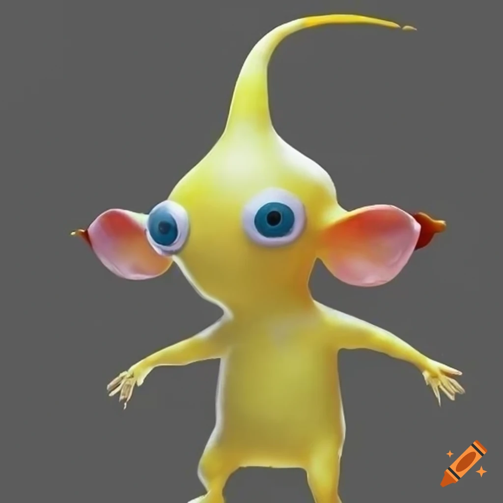 Yellow pikmin character on Craiyon