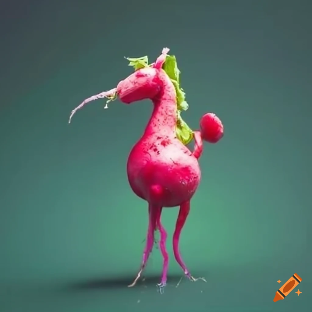 Horse-shaped radish on Craiyon