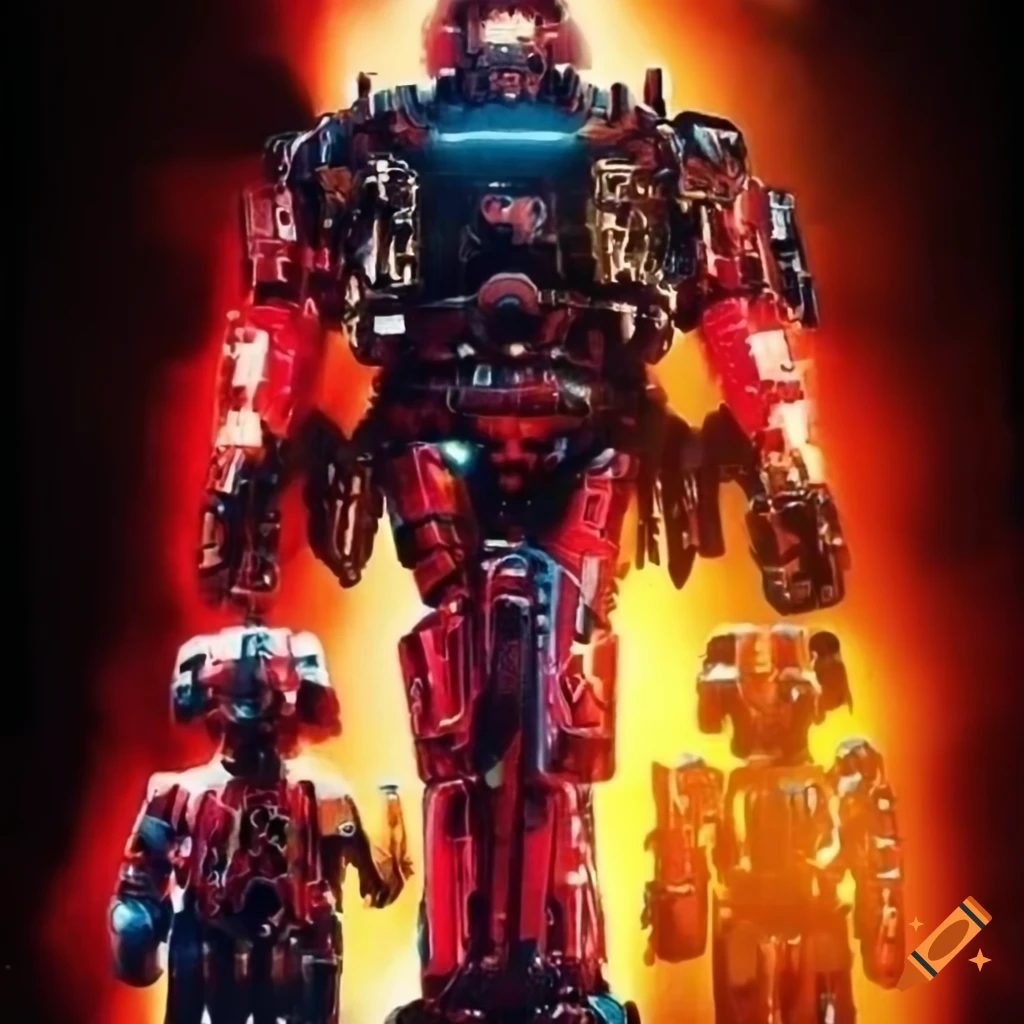 Colorful robot movie poster for "future shock" on Craiyon