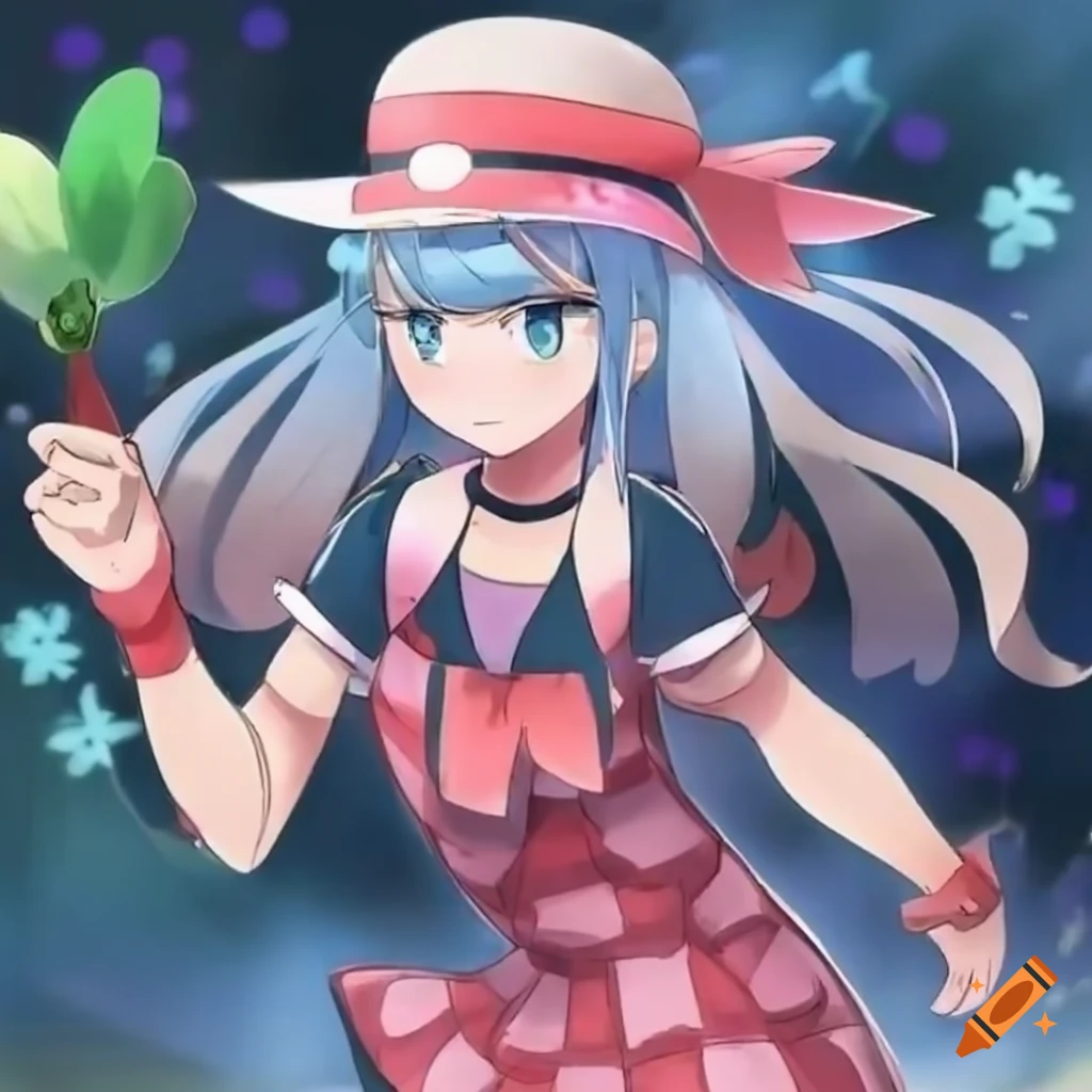 Waifu oc in spring attire inspired by pokémon series on Craiyon