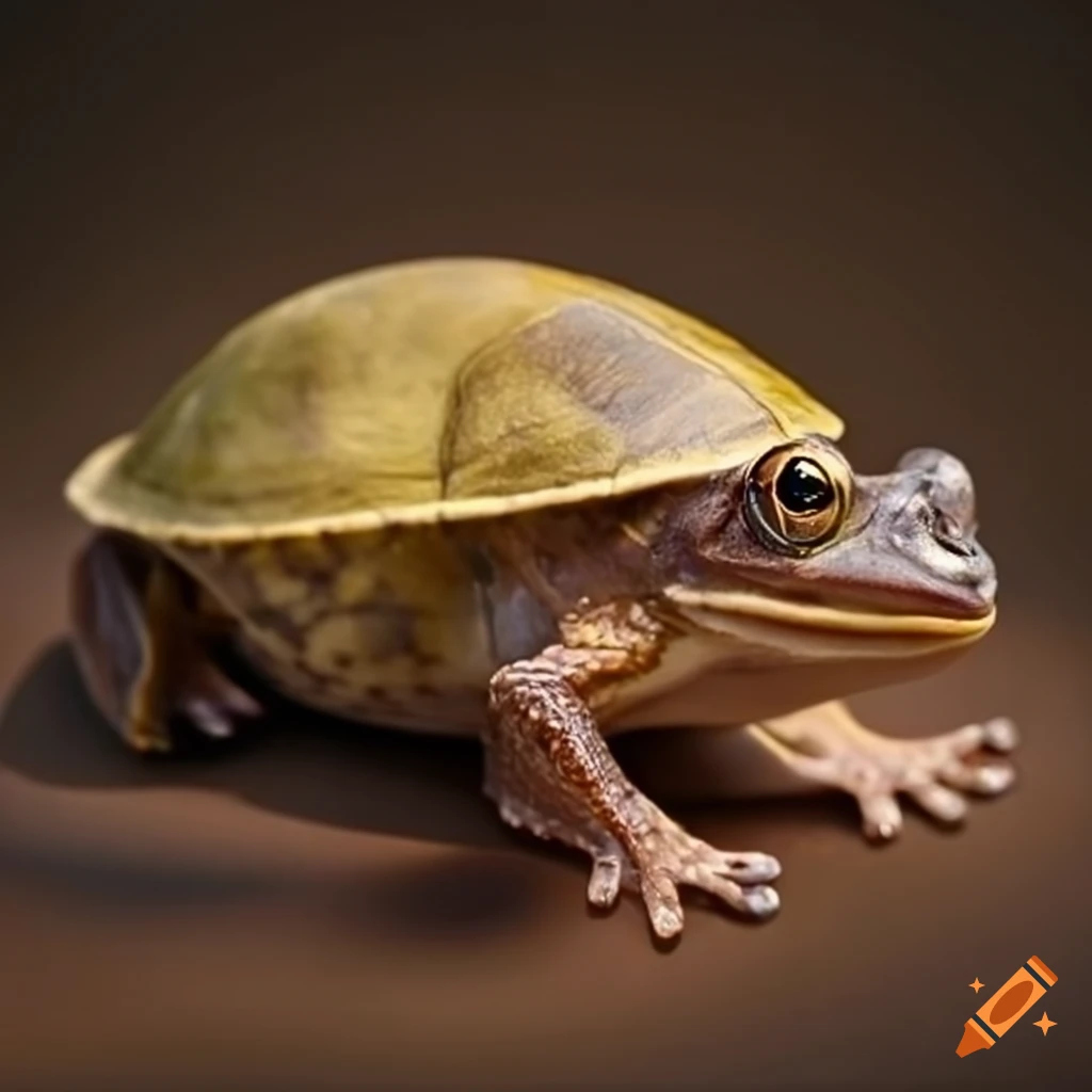 Frog with a turtle shell on Craiyon