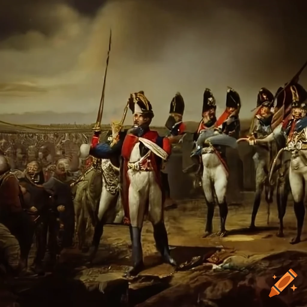 Napoleon commanding an army on Craiyon