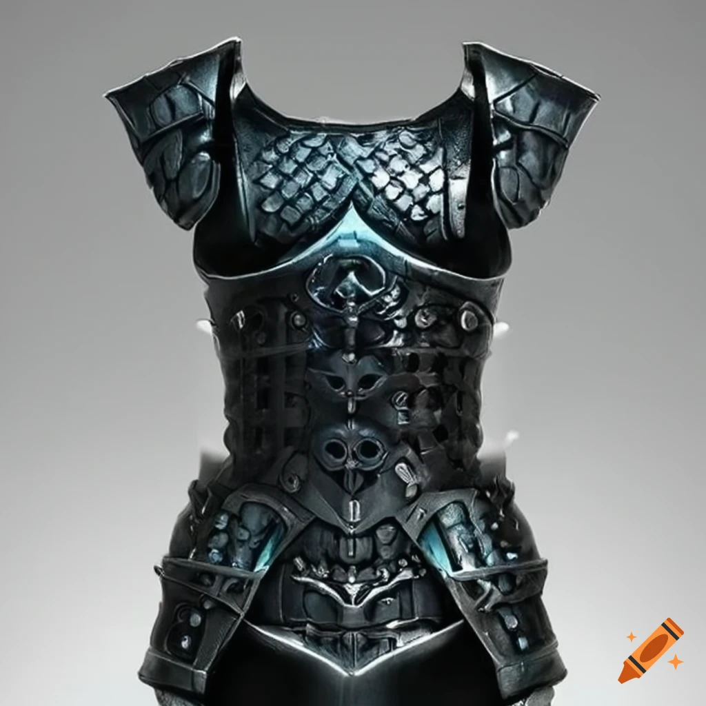 Magic shiny body armor piece on Craiyon