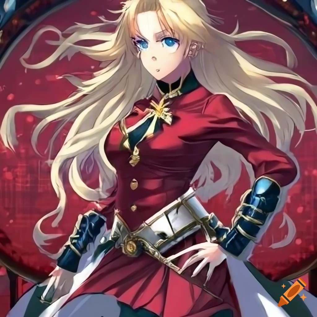 Anime Artwork Of A Fierce Commander Special Saint Holy Police Woman