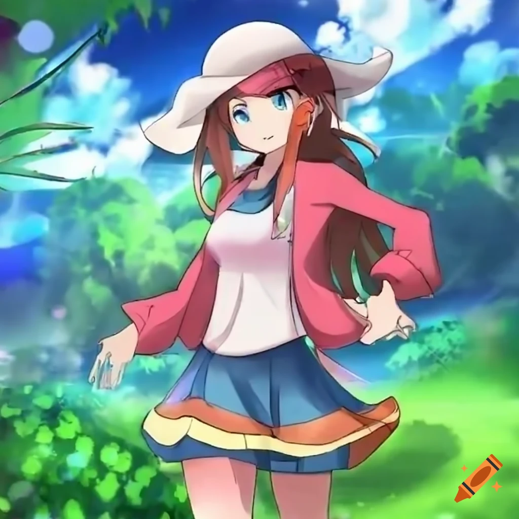 Waifu original character in spring attire inspired by pokémon series on ...