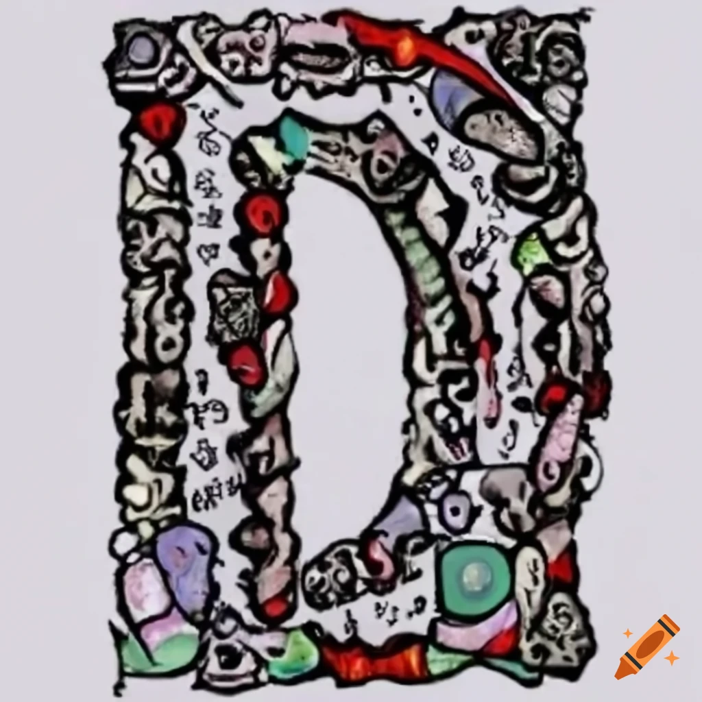 Unknown magical alphabet in a unique font on Craiyon