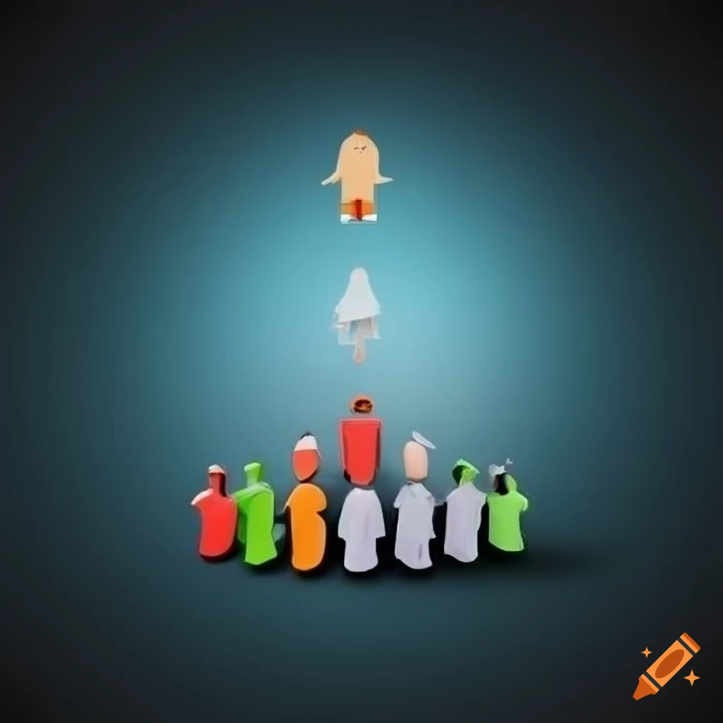 Organizational chart showing project team structure on Craiyon