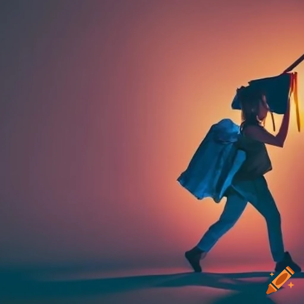 College student balancing work and family responsibilities on Craiyon