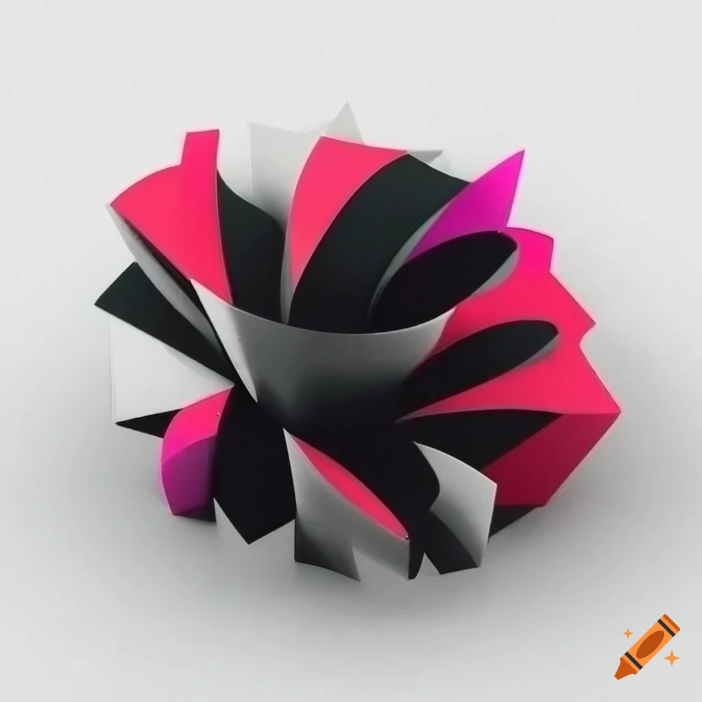 Abstract art with non-euclidean geometry in 3d on Craiyon