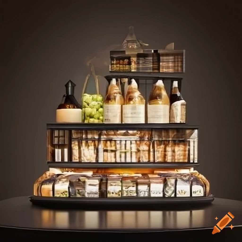 Luxury grocery store in a utopian setting on Craiyon