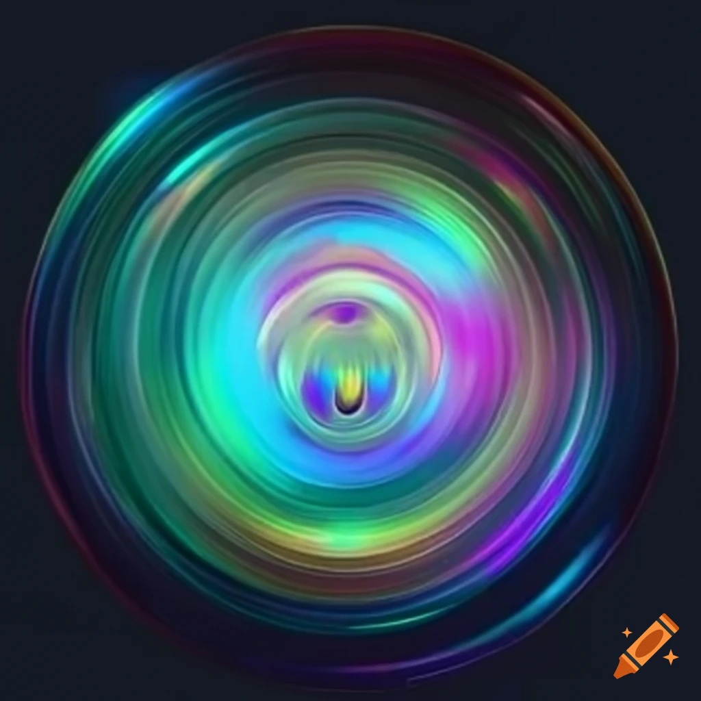 Iridescent circular metallic aura for a discord profile picture on Craiyon