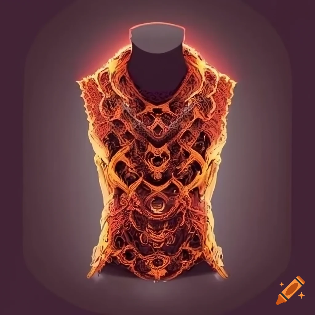 Magma chainmail vest on Craiyon