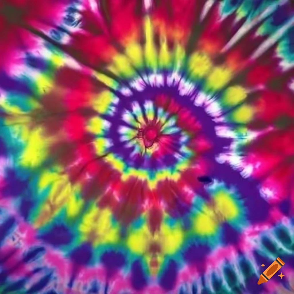 Psychedelic tie dye pattern with vibrant colors on Craiyon