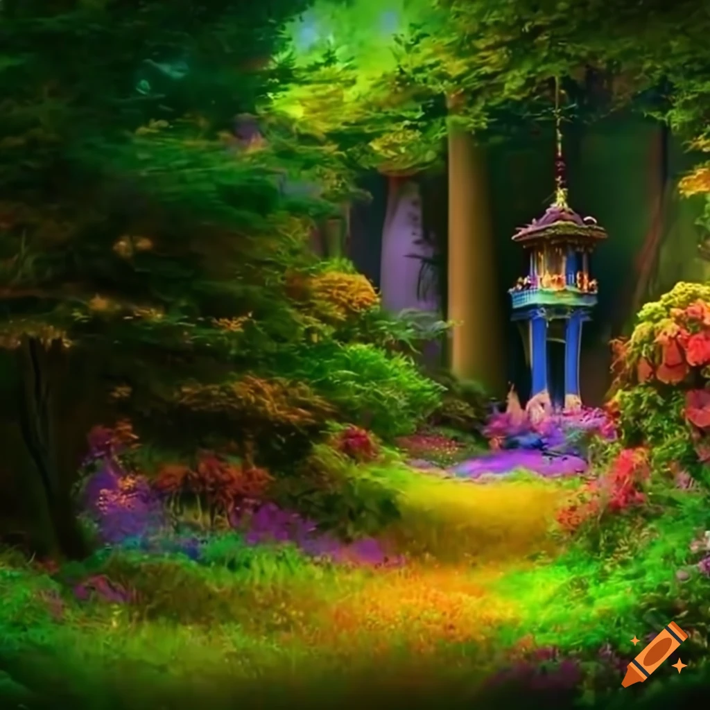 Enchanted forest with magical creatures in pixar style on Craiyon