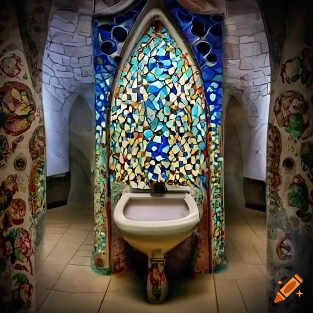 Gaudi-inspired toilet design on Craiyon