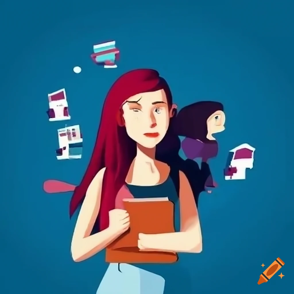 College student contemplating future home and family on Craiyon