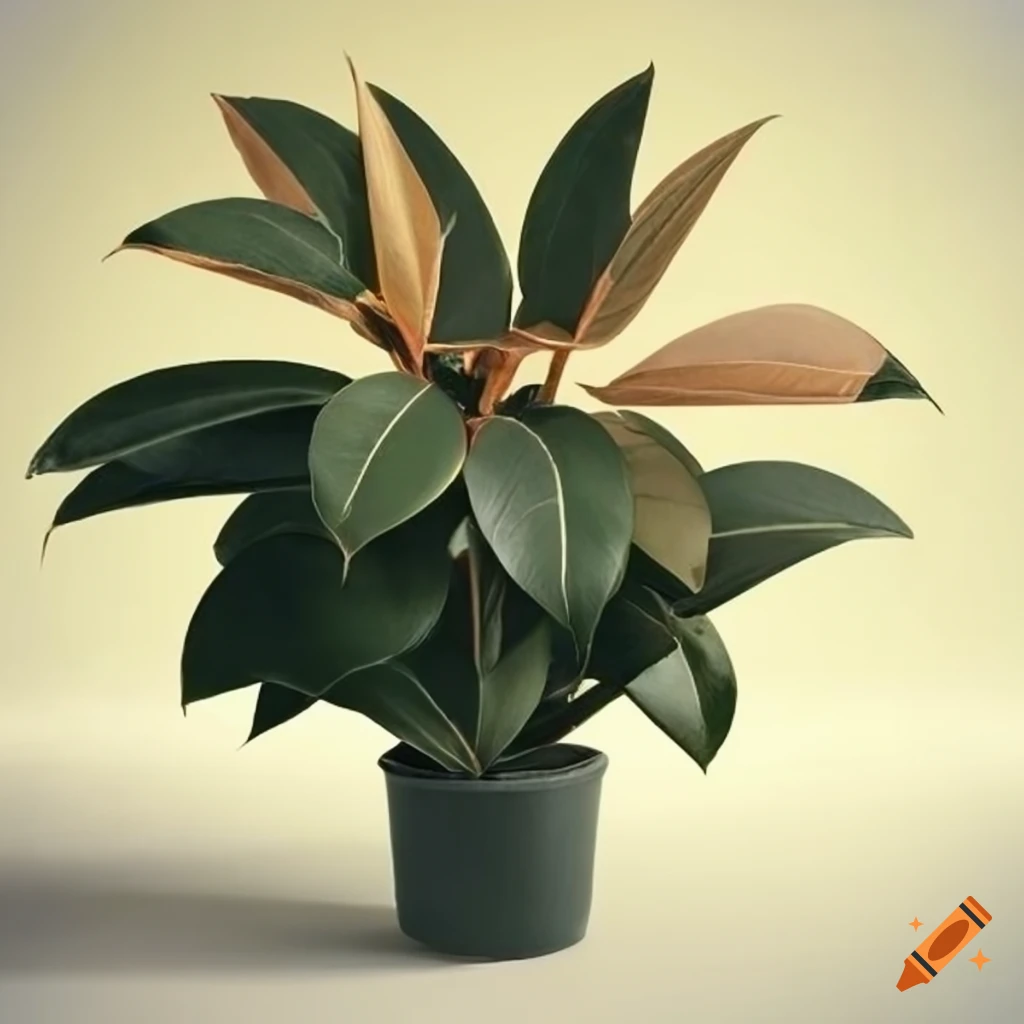Realistic ficus elastica plant on Craiyon