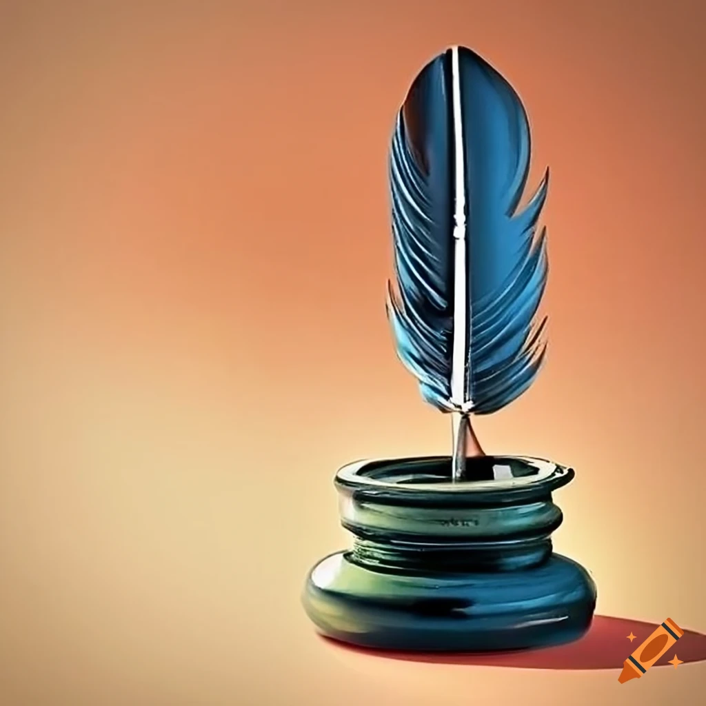 Quill and ink well on Craiyon