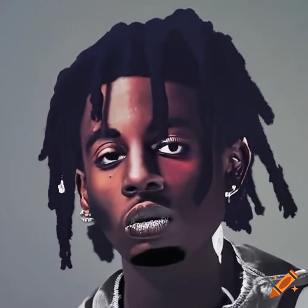 Caricature of rapper playboi carti on Craiyon