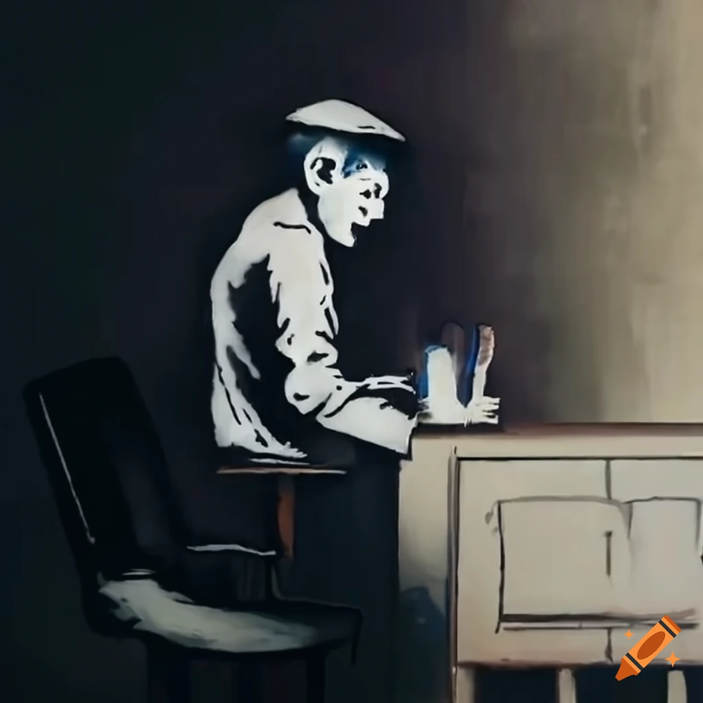 Employer style banksy artwork on Craiyon