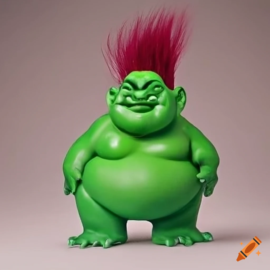 Small fat green troll character on Craiyon