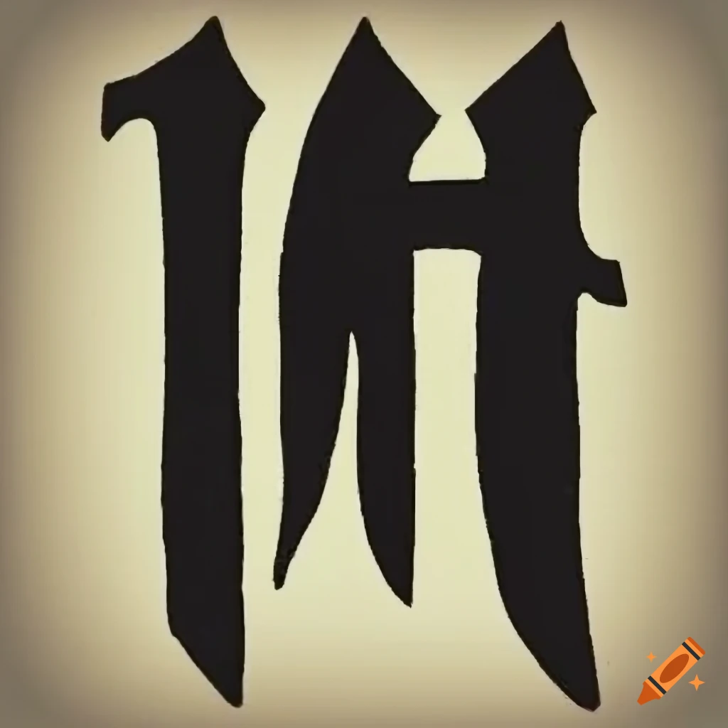 Unknown magical alphabet in a unique font on Craiyon