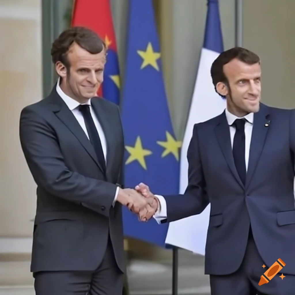 Emmanuel Macron in formal attire on Craiyon
