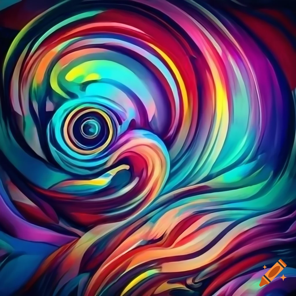 Abstract intuitive mind with a background on Craiyon