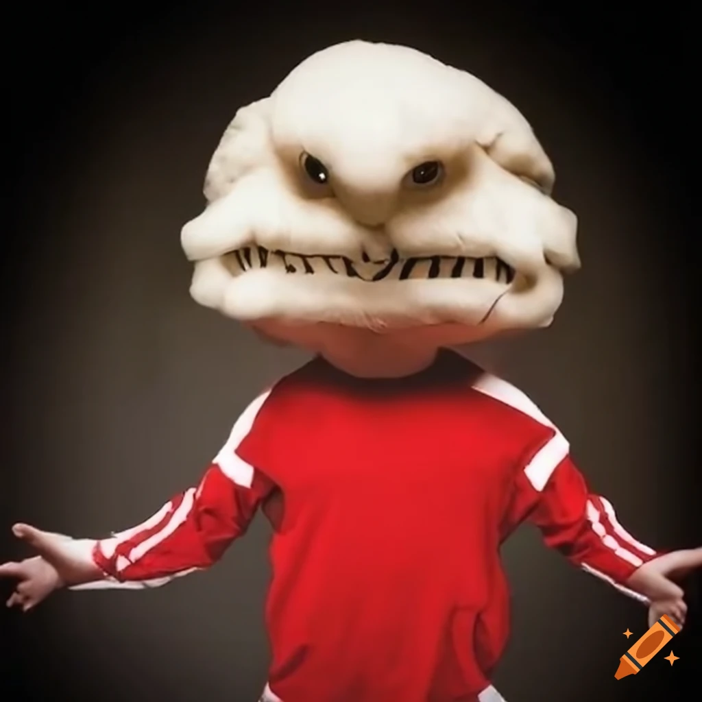 Ohio state mascot in costume shaped like the state on Craiyon