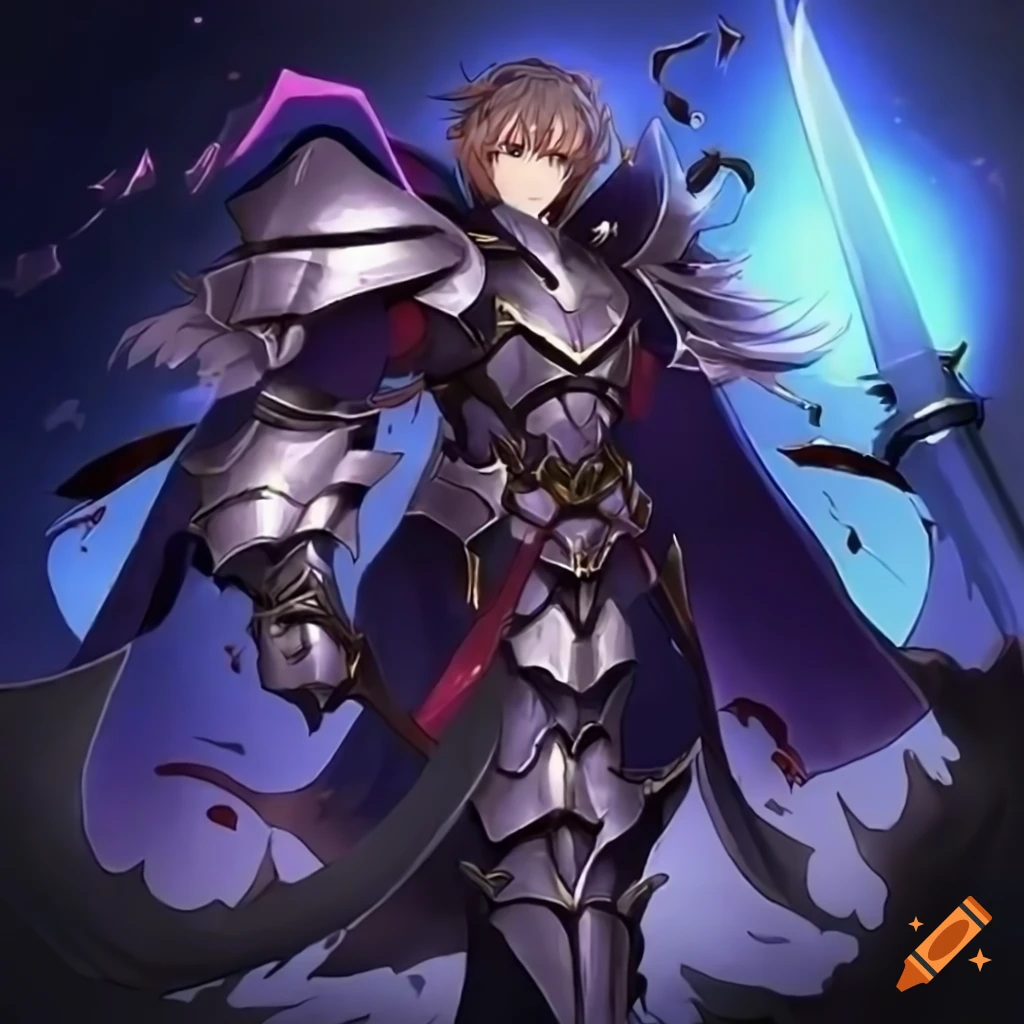 Anime legendary knight character on Craiyon