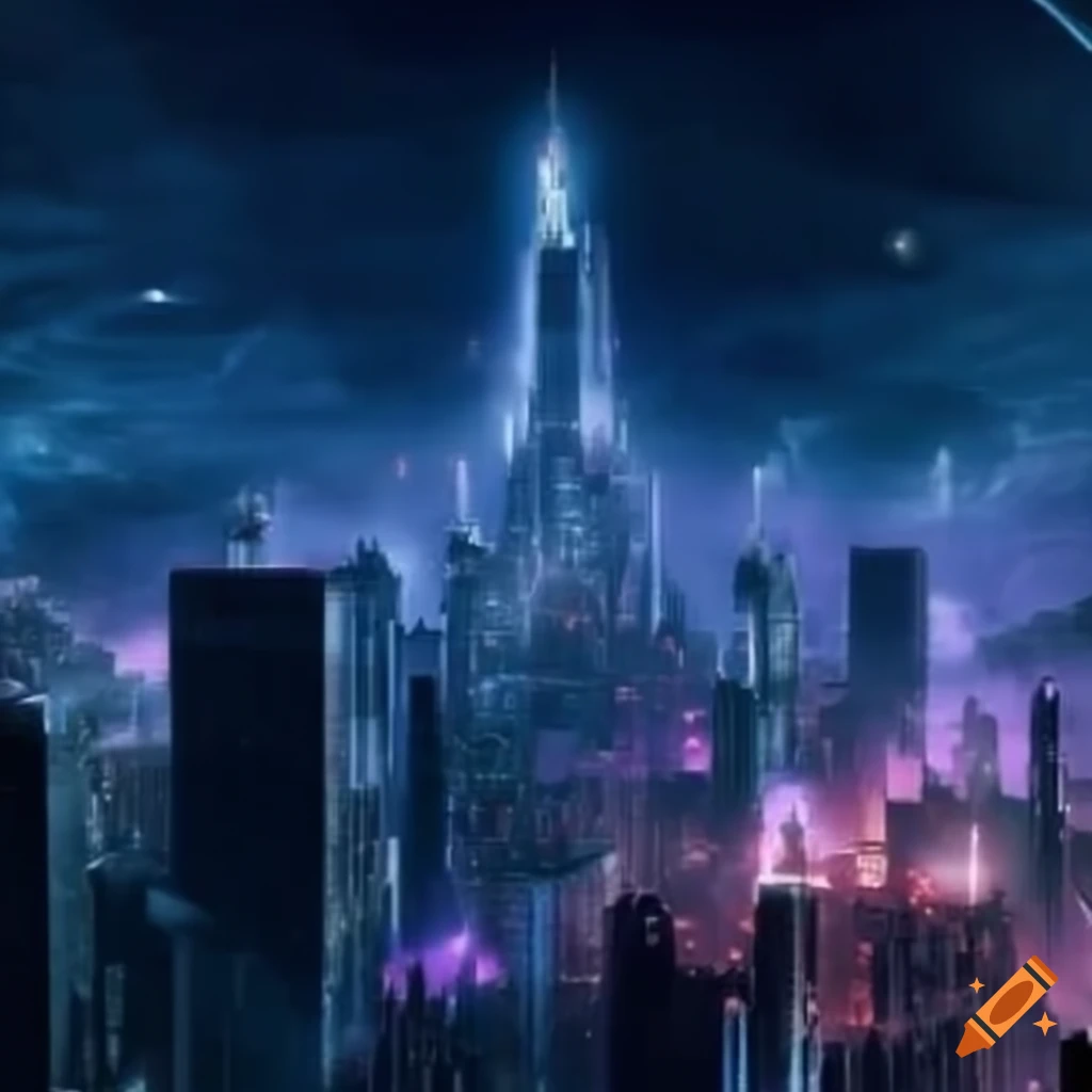 Great city in multiverse showcasing beautiful scenes and perspective on ...